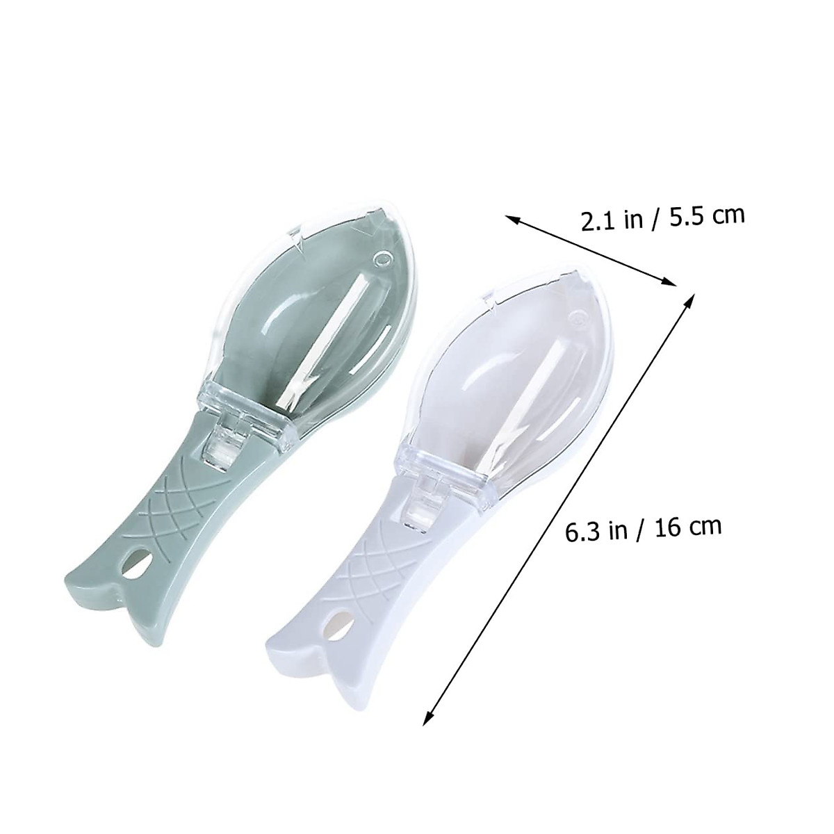 Holibanna 6 pcs Scale Remover Fish Cleaning kit Shrimp deveiner Tool frogmore Shrimp Cleaner Fish Scaler Shrimp Peeler and deveiner Tool Coconut Grater Tools as Peeling Machine with Cover