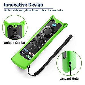 Xieen(2PCS) Fire tv Remote Cover(3rd Gen)(2021 Release), Fire Stick Remote Case Glow in The Dark, Light Weight, Anti Slip, Shock Proof(Glow Blue+Glow Green)