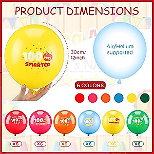 100th Day of School Banner Decoration Outdoor 100 Days Smarter Banner 100 Days School Theme Balloons Yard Backdrop Sign for Kindergarten Preschool Primary School 100th Day Party Favor Supplies