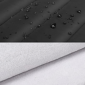 MOSISO Puffy Laptop Sleeve Compatible with MacBook Air/Pro, 13-13.3 inch Notebook, Compatible with MacBook Pro 14 inch 2023-2021 A2779 M2 A2442 M1, Polyester Horizontal Bag Cover with Small Case,Black