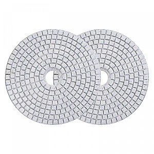 uxcell Diamond Polishing Pad 5-Inch 50 Grits Wet/Dry Grinding for Stone Concrete Marble Countertop Floor 2pcs
