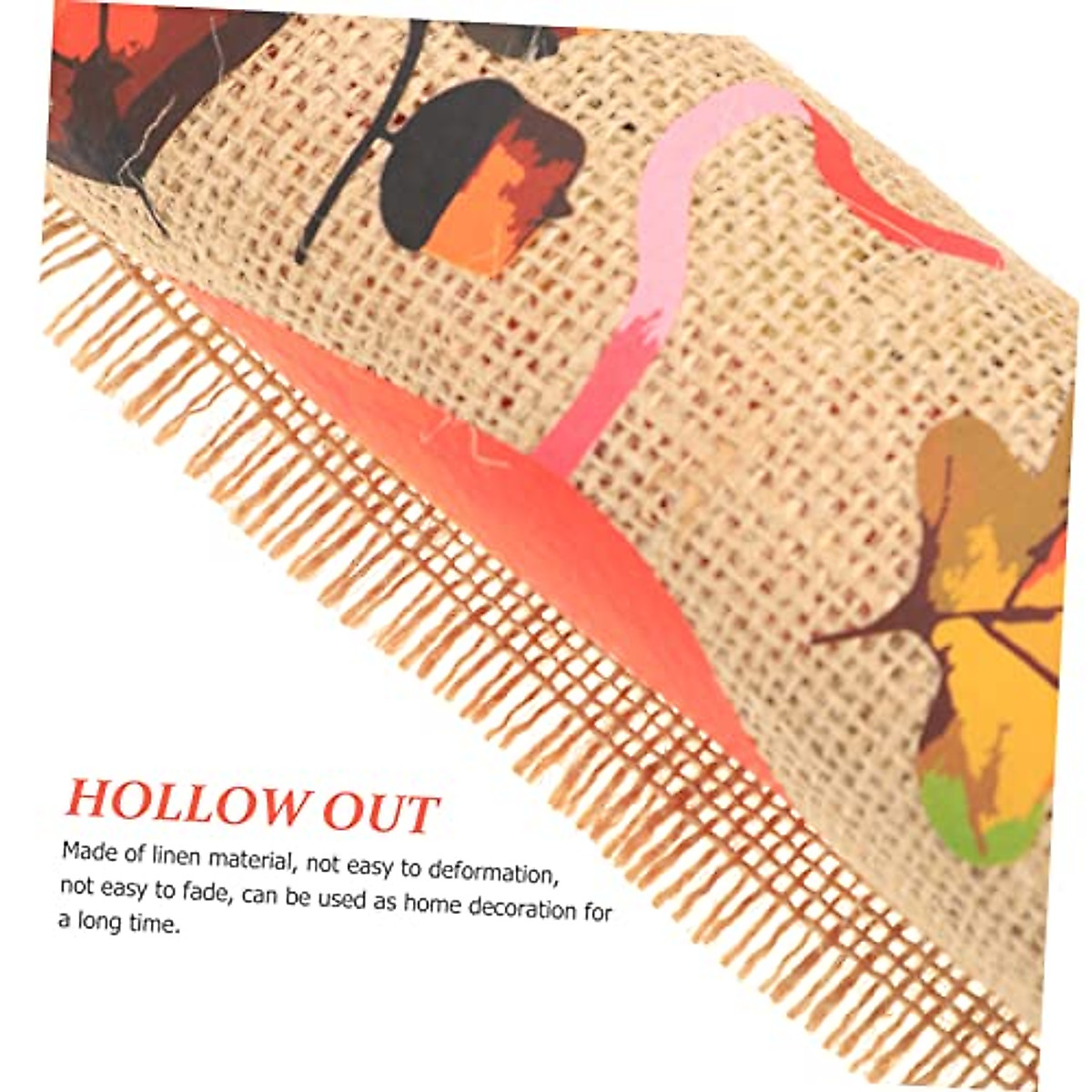 Thanksgiving Table Pad 4pcs Thanksgiving Jute Meal Linen Set Halloween Home Decor Cup Coasters for Table Thanksgiving Table Pad Maple Leaves Cotton Table Mats Mat Jute