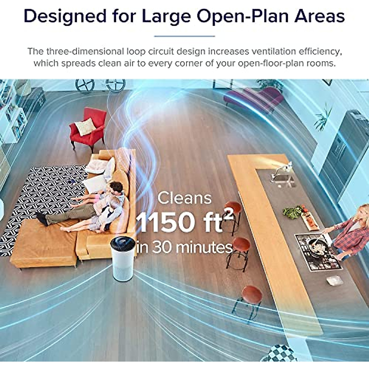 Air Purifier for Home Bedroom Office Desktop Pet Room Air Cleaner for Car with True HEPA Filters and Silence white plus