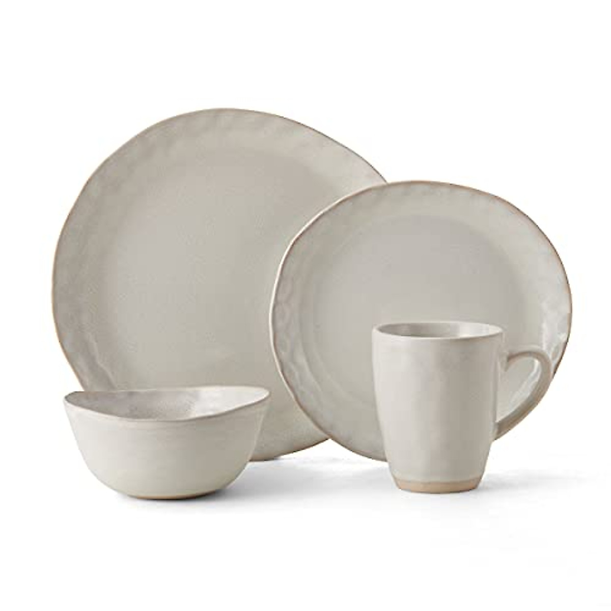 Mikasa Cora 16 Piece Dinnerware Set, Service For 4, White
