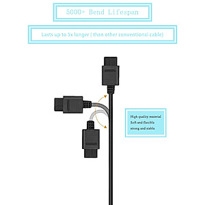 JINHEZO N64 AV Cable Composite Video Cord Compatible with Nintendo 64/N64/GameCube/GC/Super Nintendo SNES TV Game (1.8M / 6 Feet) 1 Pack