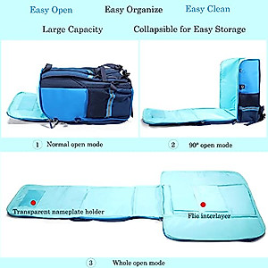 AO ALI VICTORY Unicorn Girls Backpacks for School Princess Bowknot Kids Bookbags Boys Dinosaur Backpack(Small, Navy)