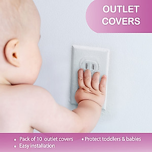 [40 Pieces] COZYCUDDLES Baby Safety Kit Safeguarding Complete Essential Child, Toddler, Baby Proofing Kit - Adjustable Locks for Cabinets, Drawers, Corner Guards, Outlet Covers, Door Pinch Protectors