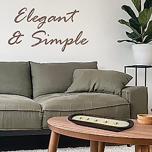 Wick Wooden Dough Bowl Gift Boxed Candle | Beautifully Packaged | High Fragrance Load | Long Burn Times (Juniper and Cedar Wood, Small)