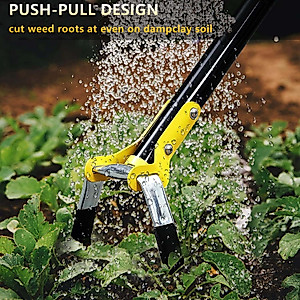 BsBsBest Scuffle Hoe Garden Tool, Stirrup Loop Hoe with 54 Inch Adjustable Long Hand, Great for Weeds in Backyard,Vegetable Garden
