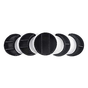 LOYALHEARTDY Black Moon Shelf, 5Pcs Moon Decor Wooden Display Shelf Moon Shaped Shelf for Crystals Suitable for Bedroom Living Room Bathroom