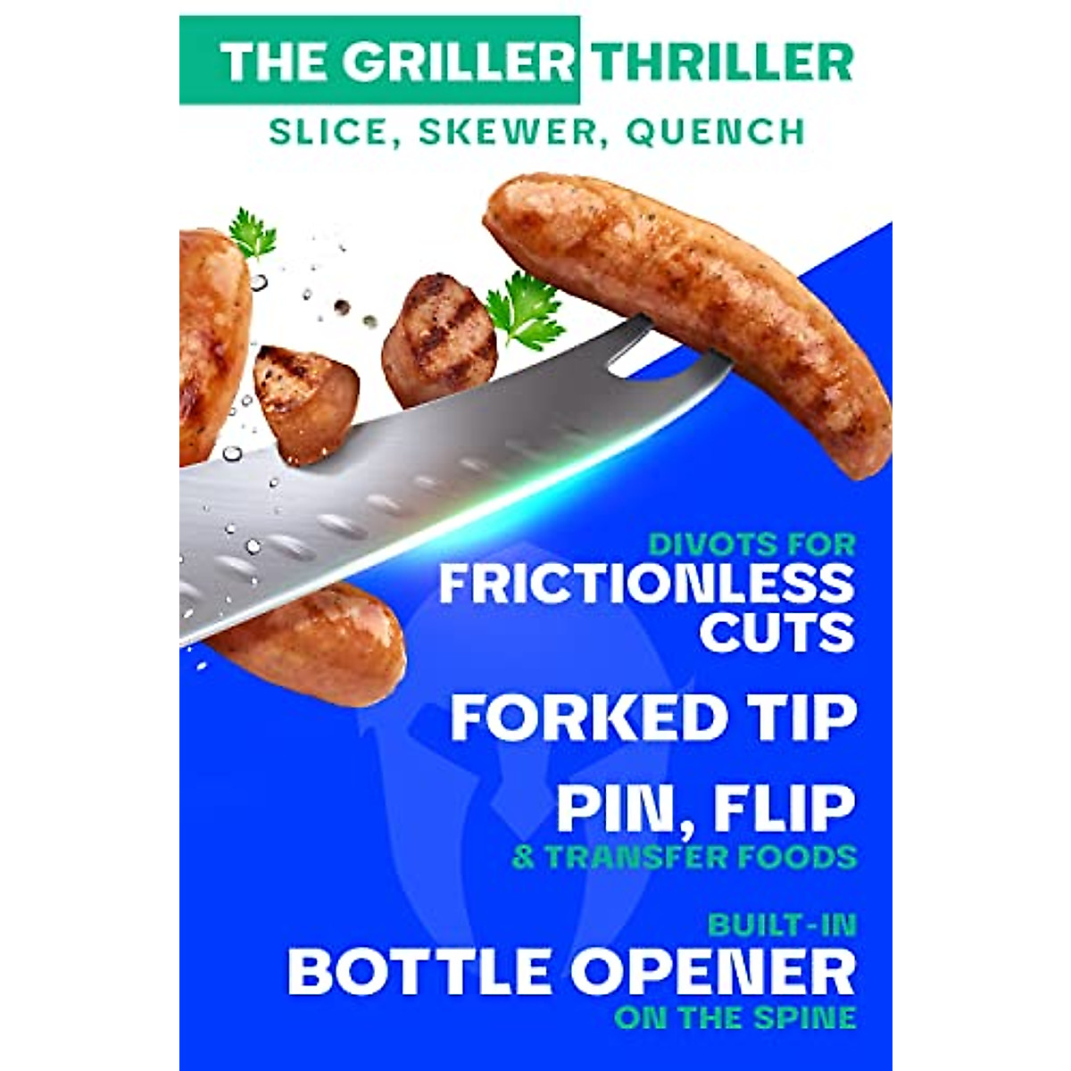 Dalstrong BBQ Pitmaster & Meat Knife - 8 inch - Gladiator Series Elite - Forged High Carbon German Steel - Forked Tip & Bottle Opener - G10 Handle - Sheath Included - NSF Certified