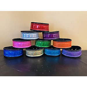 Glossy Faux Leather Vinyl Upholstery Crafting, Sewing, Fashion Leatherettes, Bags, Purses, Hats, Accessories/Sold by Half Yard Piece / 18"W x 54"L/FABRIC EMPIRE (Small Sparkle Hologram, Light Purple)