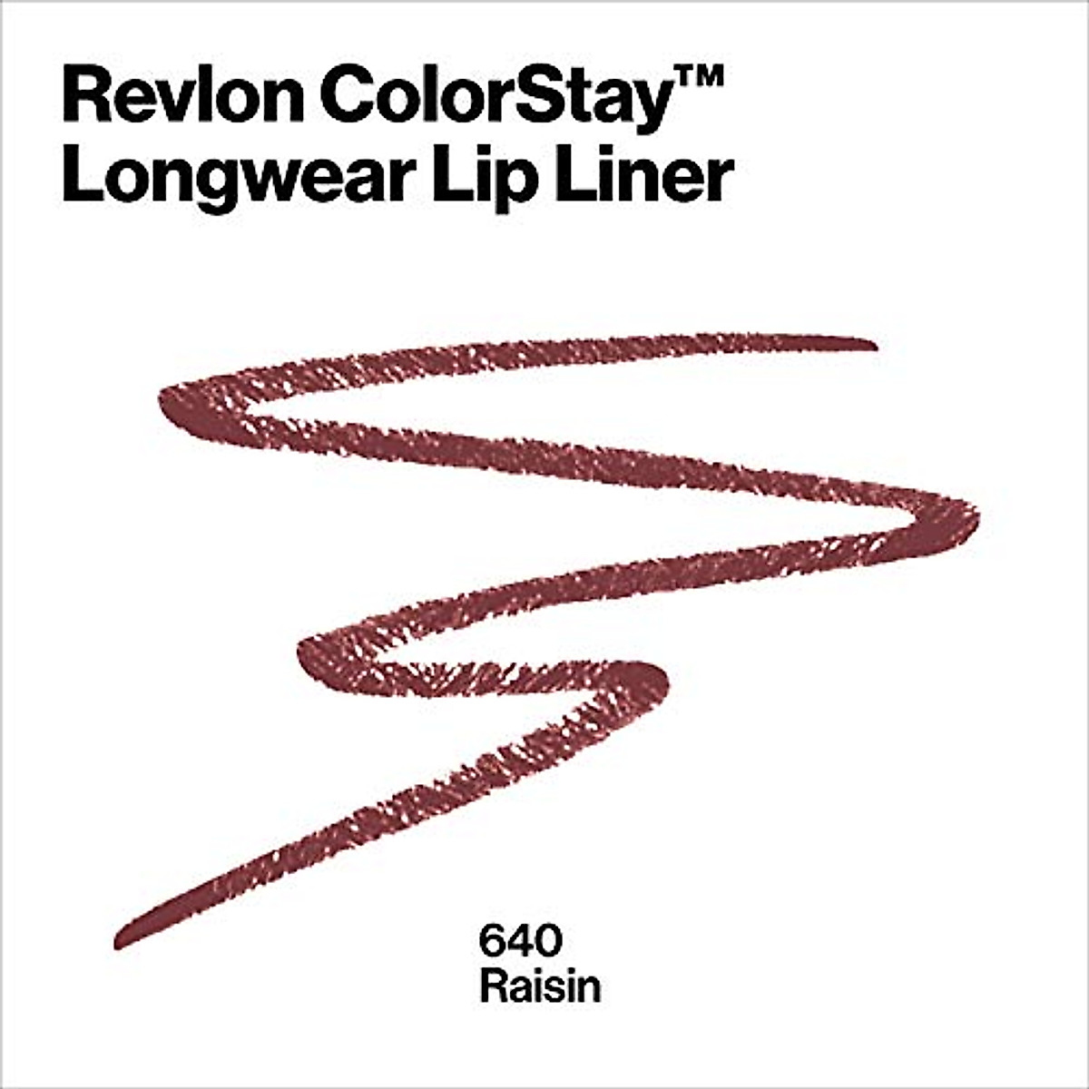Revlon Colorstay Lip Liner with Built-In Sharpener, Valentine's Day Makeup Gifts for Women, Longwear Rich Colors, Smooth Application, 640 Raisin, 0.01 oz
