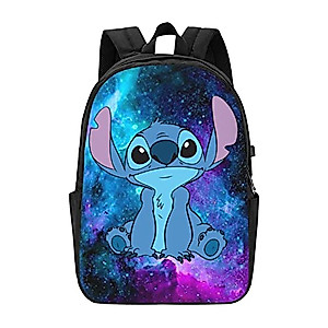 Kunwioz Cartoon Backpack 17 Inch Casual Lightweight Multifunction Backpacks Sports Travel Daypack