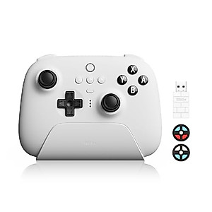 8Bitdo Ultimate Bluetooth Controller with Charging Dock, Bluetooth Controller Wireless Switch Controller for Switch and Windows(White)