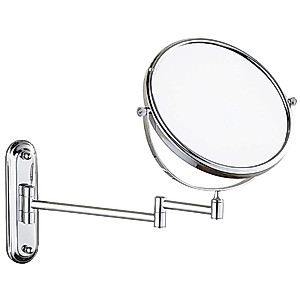 LEEOX Vanity Mirror Folding Mirror Travel Make up Mirror Retro Dresser Magnifying Makeup Mirror Tabletop Vanity Mirror Personal Cosmetic Mirror Pedestal Makeup Mirror Double Mirror Round