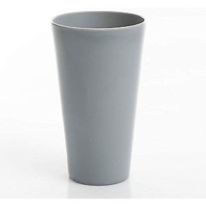 Gibson Home Soho Grayson Square Melamine Everyday 16 Piece Reactive Glaze Dinnerware Set Plates, Bowls, and Cups, Dishwasher Safe, Grey (2 Pack)