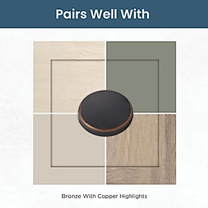 Franklin Brass Nautical (5-Pack) Cabinet Handles 3' Hole Center Bronze w/Copper Highlights Kitchen Drawer Pulls Dresser, Furniture Hardware P18639K-VBC-B