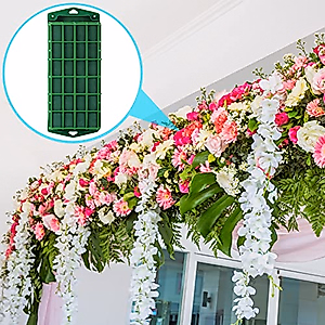 Floral Foam Cage Flower Holder with Floral Foam for Fresh Flowers Cage Bowl for Table Centerpiece Floral Arrangement, Rectangle, 30 x 12 x 8 cm (4 Pieces)