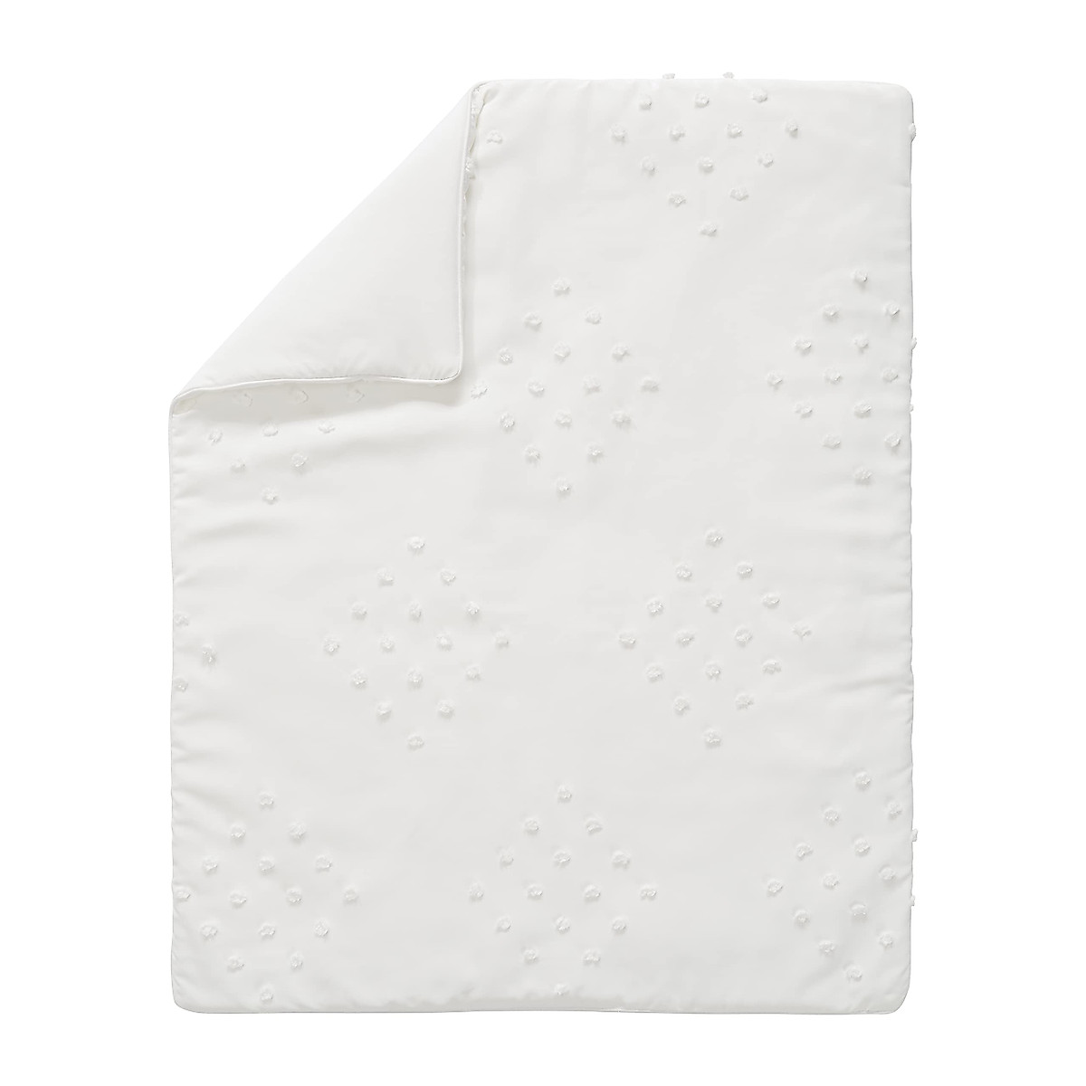 Sweet Jojo Designs Boho Dot Baby Boy Girl Nursery Crib Bedding Set - 4 pieces - Ivory Beige Cream Off White Bohemian Shabby Chic Modern Luxury Farmhouse Geometric Pom Pom Tufted Minimalist Neutral