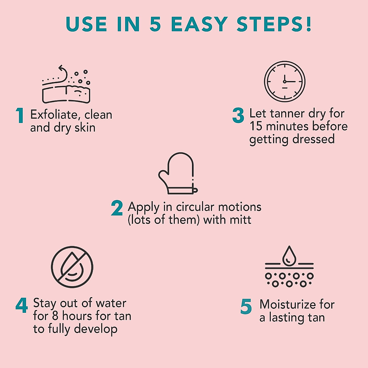 Self Tanner Mousse - USA Made with Natural & Organic Ingredients, Self Tanning Mousse for Dark Fake Tan, Sunless Tanner, Clear & Non Toxic Tanning Foam for Streak Free Finish, No Nasty Smell