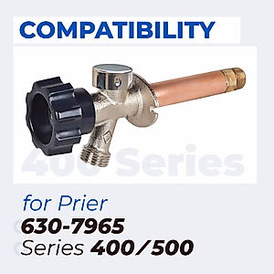 Xinafan 630-7965 Wall Hydrant Handle Kit Compatible with Prier Mansfield 500 400 300 Outdoor Faucet Handle Replacement Frost Proof Wheel Shaped Outside Water Faucet Handle Part Kit Accessories