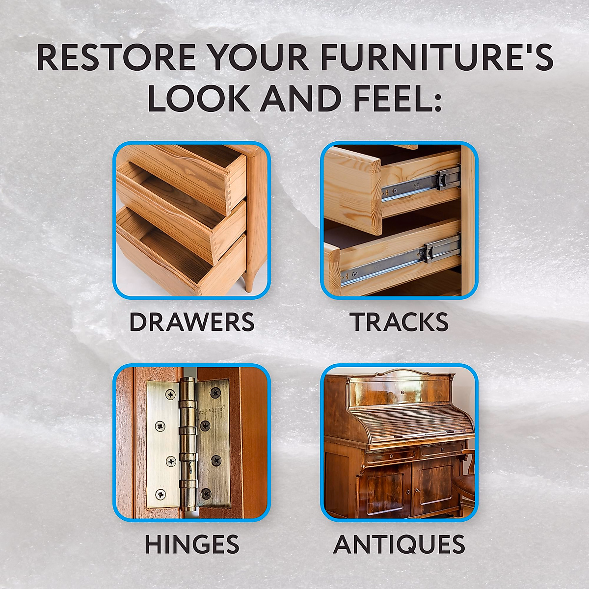 IMPRESA Wood Lubricant for Home DIY Projects - Multi-Purpose Semi Paste Wax for Wood - Drawer & Door Hinge Lubricant - Loosen Drawer Slide - Restore & Preserve Wooden Slide -Non Spray Lubricant - 6oz