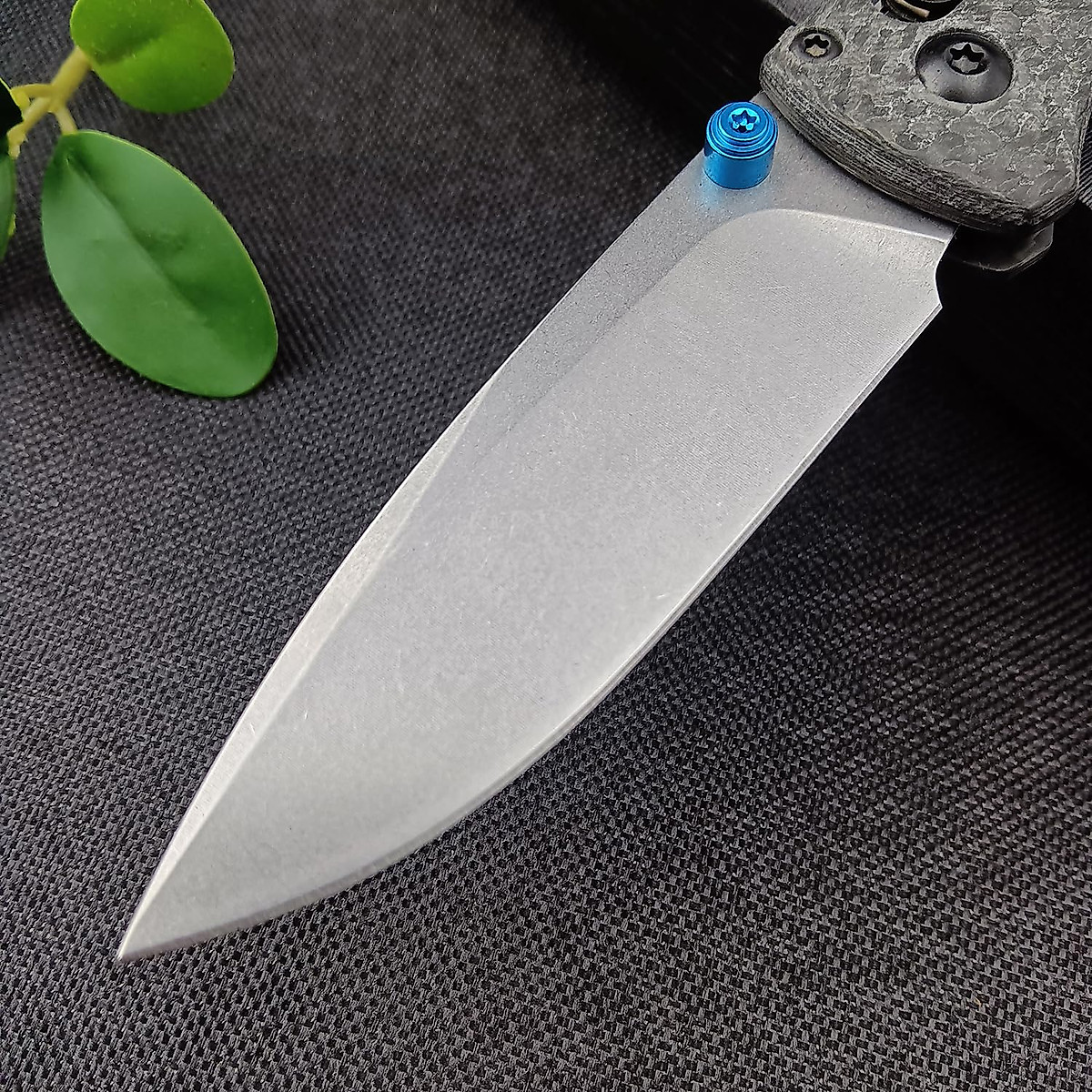 Thumb Open Mini EDC Folding Pocket Knife,Axis Lock Knife,2.7'' S30V Blade,Carbon Fiber Handle,Bugout 533 Knife with Belt Clip,Gift for Man and Dad