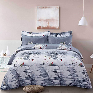 Dolce Mela DM705Q Duvet Cover Set, Queen, Grey