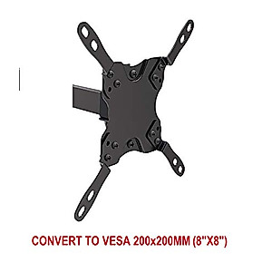 Mount Plus 201P Adapter Bracket Convert VESA 100x100mm to VESA 200x200mm and 200x100mm (Fits Most 23" to 42" Flat Panel TV)