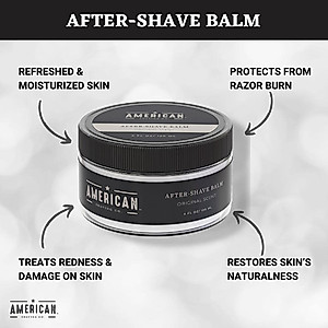After Shave Balm for Smooth (Original Scent), Silky & Irritation Free Skin, Soothes and Moisturizes Face After Shaving, Treats Redness & Razor Burn, Post Shave Lotion by American Shaving Co - 4 Oz