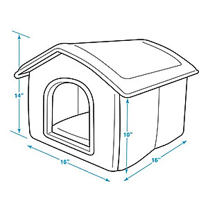 Best Pet Supplies Portable Indoor Pet House – Perfect for Cats & Small Dogs, Easy To Assemble – Brown
