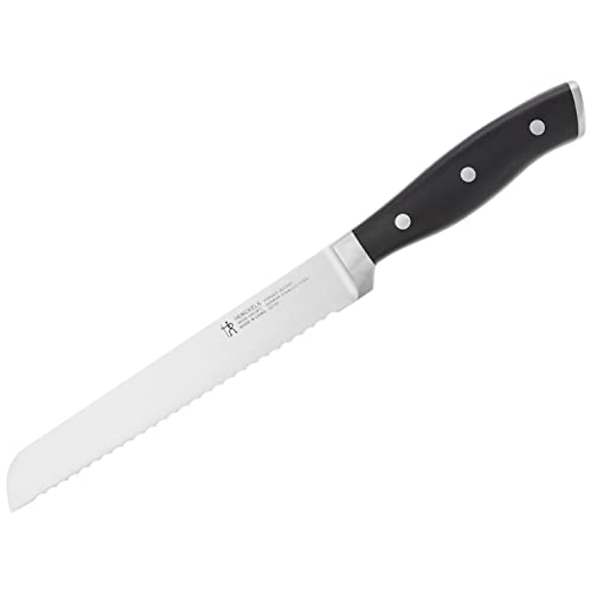 HENCKELS Forged Accent Razor-Sharp 7-inch Hollow Edge Santoku Knife, White Handle, German Engineered Informed by 100+ Years of Mastery, Black
