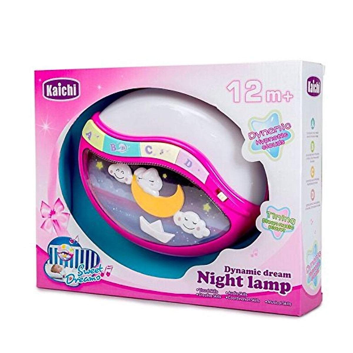 Play Baby Toys Magic Sleep Through The Night Soother Baby Crib Clip In Night Lamp With Multiple Melodies To Put Your Baby To Sleep, In Pink