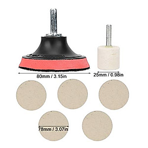 100g Glass Scratch Remover Powder Glass Polishing Kit Wool Polishing Pad Polishing Disc Wheels Set Car Windscreen Windshields Cerium Oxide Powder Polishing Kit
