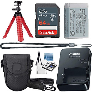 Canon PowerShot SX720 HS 20.3 MP Wi-Fi Digital Camera with 40x Optical Zoom & HD 1080p Video (Red) 11 Piece Value Bundle