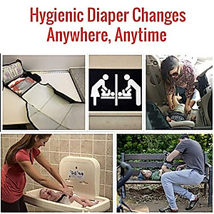 Diaper Portable Changing Pad - Baby Diaper Bag Clutch - Travel Diaper Changing Pad Kit Essentials for Newborn Girls & Boys