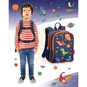 HappyVk- Backpack with Leash for Kids-Anti Lost Walking Toddler Leash-Dinosaur design-for 1-4 Years Old Boys, Girls