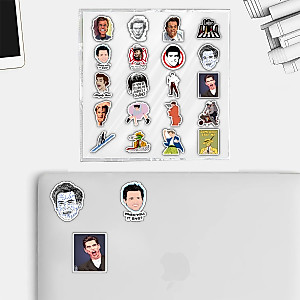 MONDAYTOZ 20 Pcs Stickers Packs Carrey Decal of Colorful Jim Aesthetic Vinyl Sticker Waterproof for Water Bottle Laptop Computer Luggage Phone Car Skateboard Bumper