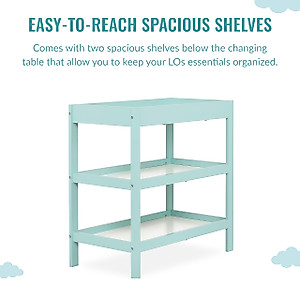Dream On Me, Ridgefield Changing Table, Mint & White 33.5x16x33.5 Inch (Pack of 1)