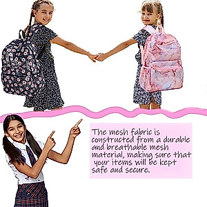 Jumpopack Mesh Backpack for Girls Kids Semi-Transparent Mesh School Backpack Bookbag Lightweight See Through Backpack for Beach Gym Travel(Butterfly)