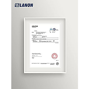 LANON 5 mil Latex Disposable Gloves, Food-Contact Grade, Powder-Free, Fully Textured, White, Medium