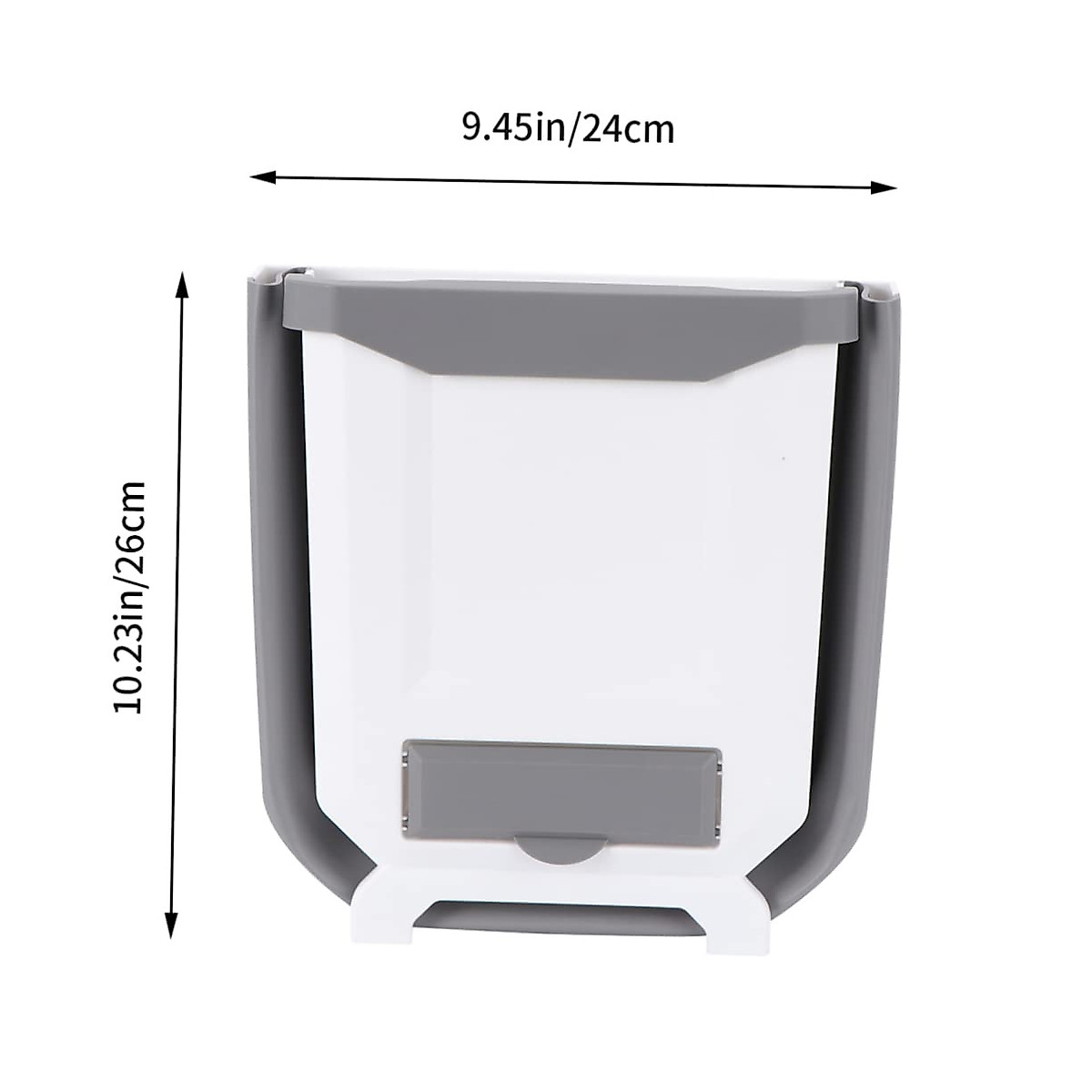 PRETYZOOM 1pc Trash Can Folding Storage Bin Trash Basket Storage Tank Wall-Mounted White