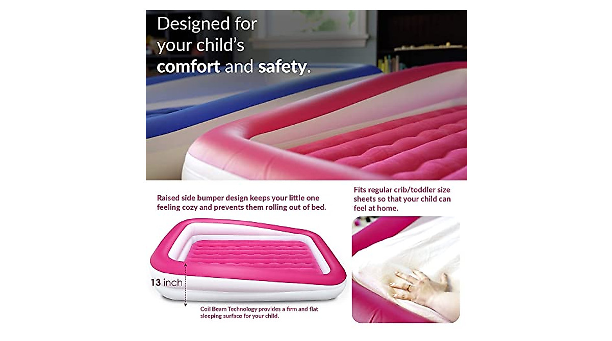 EnerPlex Kids Inflatable Travel Bed - Ideal for On-the-Go