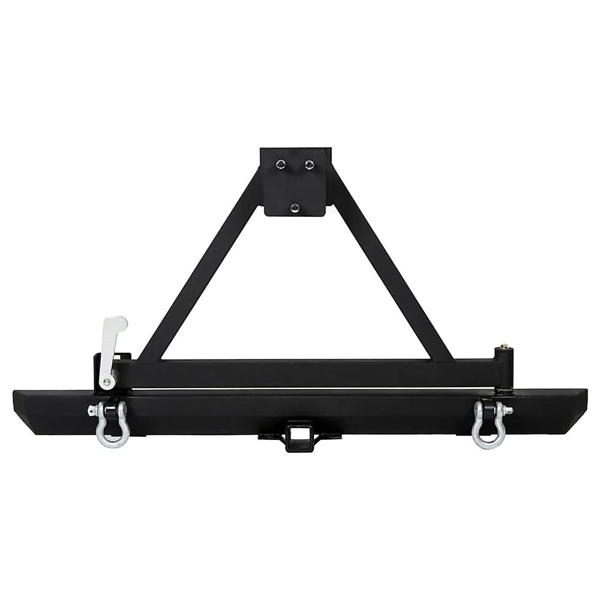 YUFUDE Rear Bumper with Tire Carrier & D-Ring Fits YJ & TJ (Black, Iron Steel),Easy to install,Free return