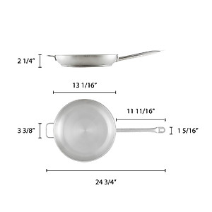 Thunder Group Stainless Steel Fry Pan, 12-Inch