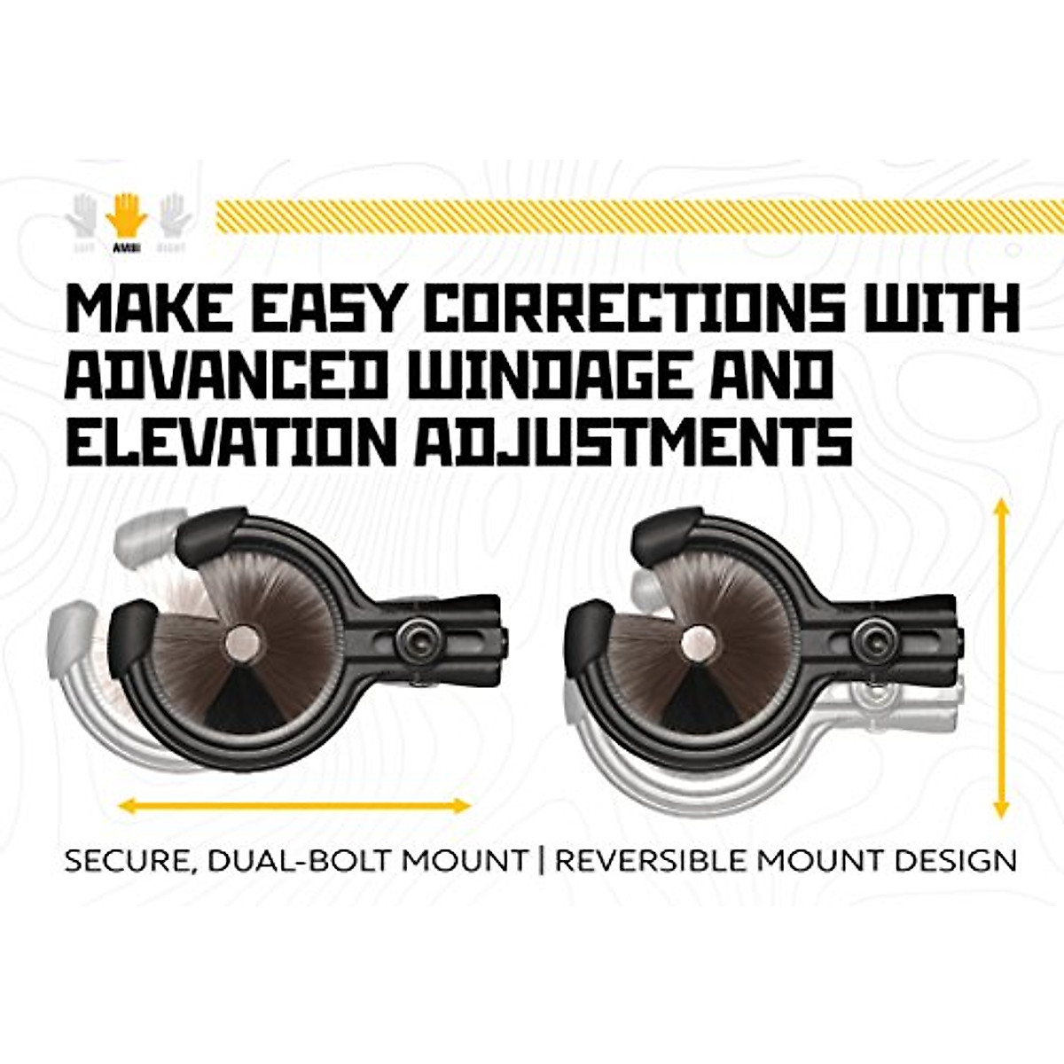 Trophy Ridge Kill Shot Whisker Biscuit Archery Arrow Rest, Ambidextrous, Brown, Medium