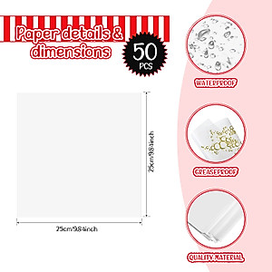 Rtteri 50 Pcs Carnival Party Paper Food Trays with Greaseproof Liner Paper Bulk Striped Circus Party Snack Disposable Food Boats for Carnival Circus Food Truck Party Supplies (Red and White Stripes)