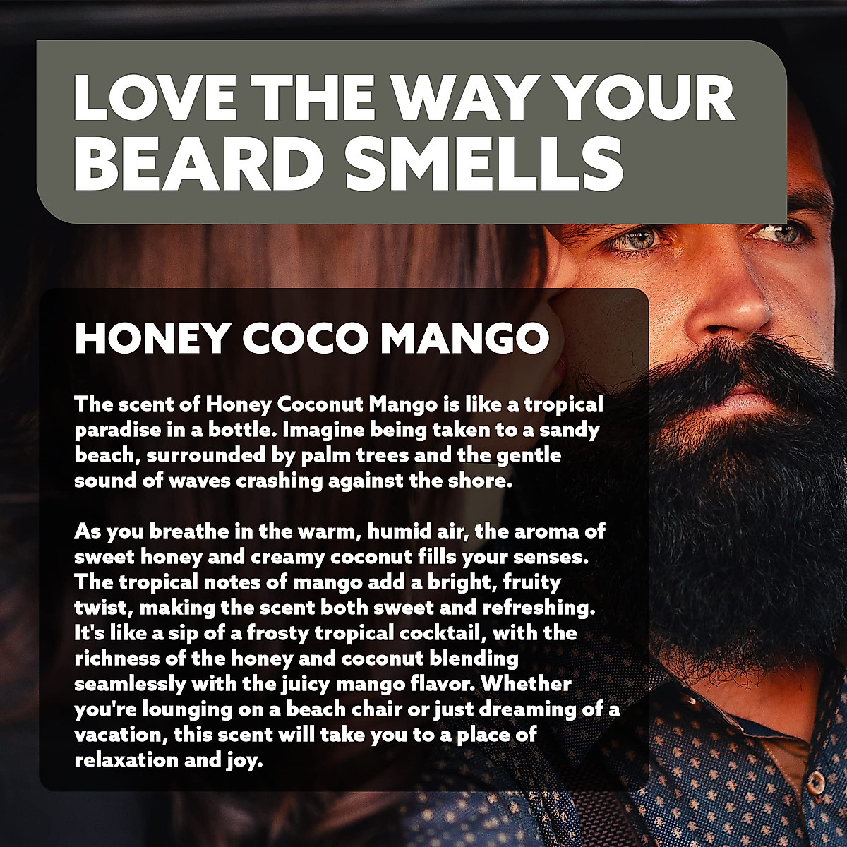 Beard Oil by Crafted Beards - Beard Oil Conditioner - Leave Your Beard Feeling Amazing - All Natural Ingredients - No Residue - Mustache Oil - 1oz - Made in the USA (Honey CoCo Mango)