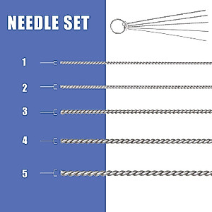 ABEST 3 Set Airbrush Spray Cleaning Repair Tool Kit Stainless steel Needle Brush Set